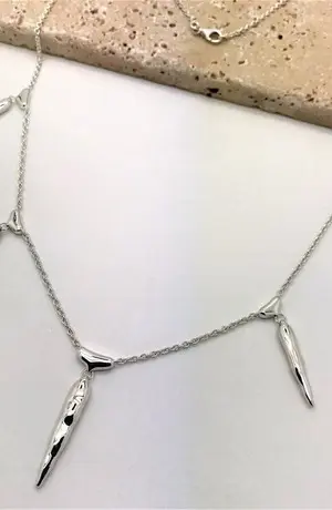 LUCY QUARTERMAINE Multi Icicle Drop Necklace - Sterling Silver