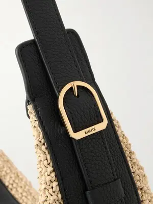 Khaite Augustina Small Raffia Shoulder Bag - Neutrals