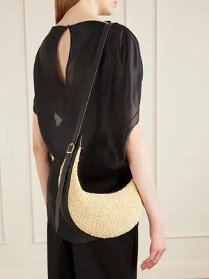 Khaite Augustina Small Raffia Shoulder Bag - Neutrals