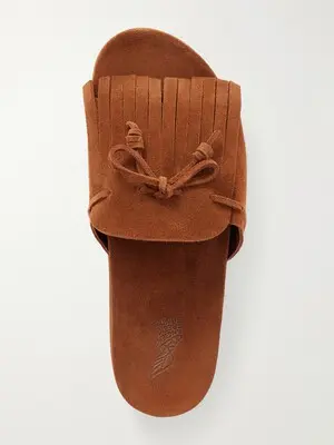 ANCIENT GREEK SANDALS Amfiliki Suede Slides - Brown