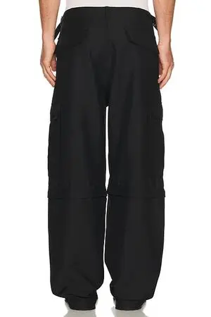 VOWELS Zip Off Cargo Pants - Black