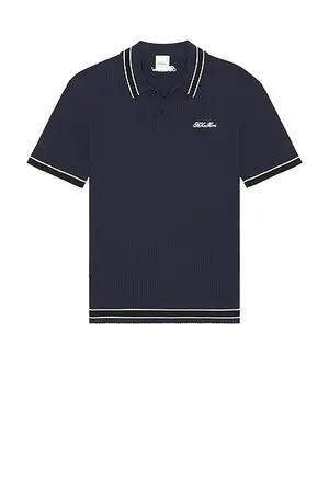 KHALHON Varsity Tipped Rib Polo