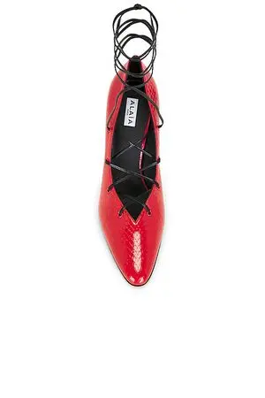 Alaïa Lace Up Pointed Toe Pumps