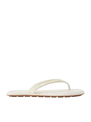 Bottega Veneta Sampieri Flat Thong Flip Flops - White
