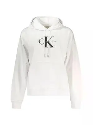 Calvin Klein Core Logo-print Hoodie - White
