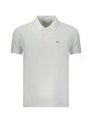 Calvin Klein Embroidered-logo Polo Shirt - White
