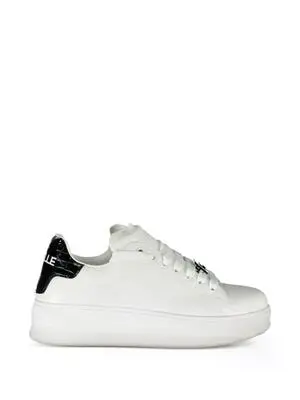 GAELLE PARIS Crocodile-effect Lace-up Sneakers
