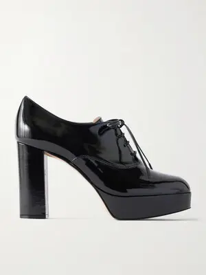 GIANVITO ROSSI Vicky 70 Leather Platform Pumps - Black