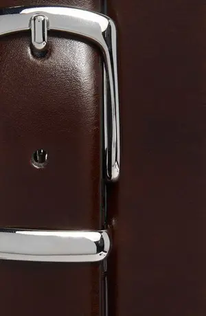Nordstrom Cory Leather Belt - Brown Bitter