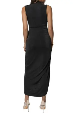 JLUXLABEL Aubree Tie Front Body-con Midi Dress
