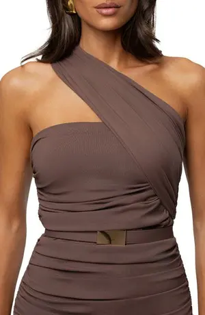 JLUXLABEL Opulent Ruched Midi Dress