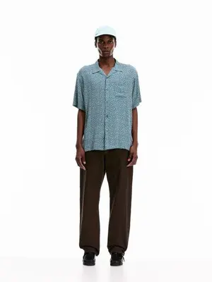 VOWELS Short Sleeve Deer Shirt - Navy