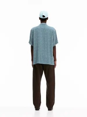 VOWELS Short Sleeve Deer Shirt - Navy