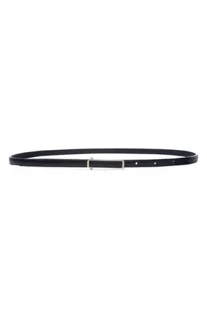 TOM FORD Croc Embossed Leather Belt - Black