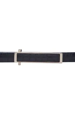 TOM FORD Croc Embossed Leather Belt
