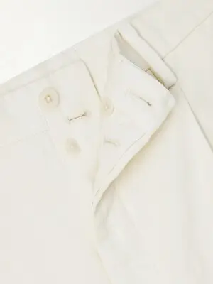 KAPTAIN SUNSHINE Tapered Cotton And Linen-blend Trousers