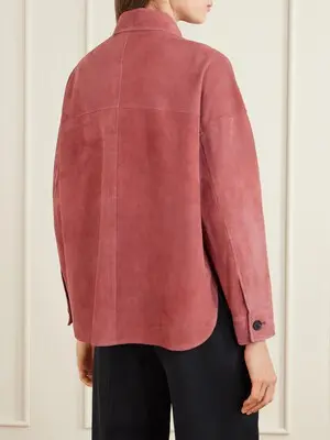 ARMA Kaylee Paneled Suede Jacket - Pink