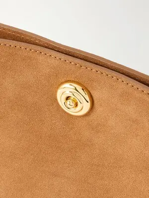 LIFFNER Pushlock Suede Pouch - Brown