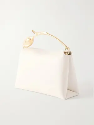 Erdem Bloom Embroidered Leather Clutch