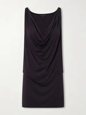 Kiki De Montparnasse Echauffe Draped Jersey Mini Dress - Black