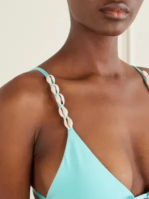 SARA CRISTINA Embellished Triangle Bikini