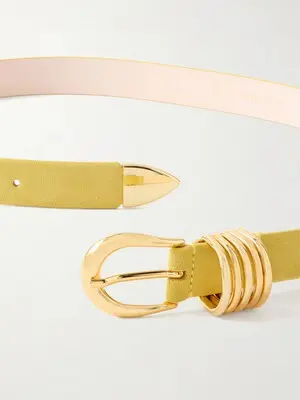 DEHANCHE 2.5 Cm Hollyhock Suede Belt - Yellow