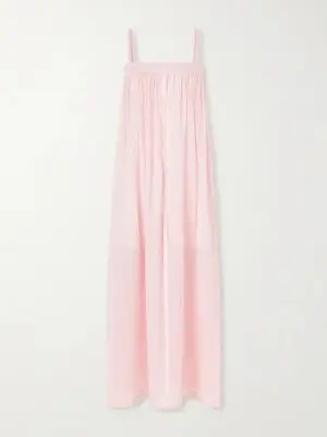 LEMLEM Eda Cotton-gauze Maxi Dress - Pink
