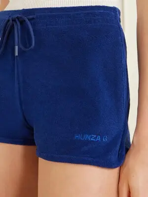 Hunza G Cotton-terry Shorts - Blue