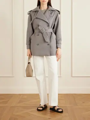 Max Mara Double-breasted Cropped Trench Jacket