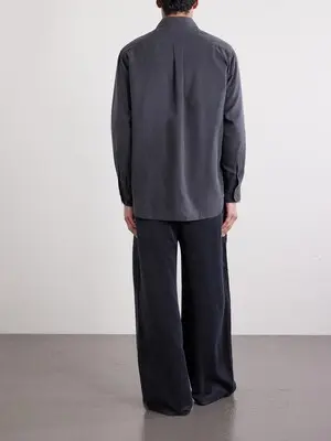 KAPTAIN SUNSHINE Silk-gabardine Shirt - Gray