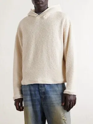 424 Cotton-blend Bouclé Hoodie - Neutrals