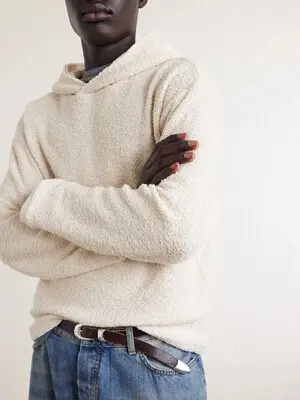 424 Cotton-blend Bouclé Hoodie - Neutrals