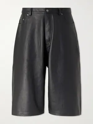 424 Straight-leg Leather Shorts