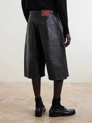 424 Straight-leg Leather Shorts