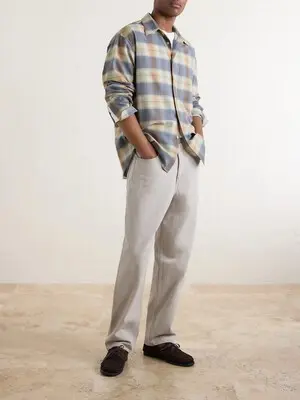 Auralee Checked Wool-poplin Shirt