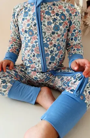 IN MY JAMMERS Floral Zipper Romper