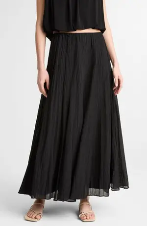 Vince Sleeveless Bubble Hem Top - Black