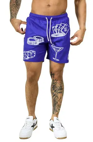 MACEOO Printed Swim Trunks - Blue