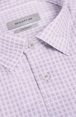 Bugatchi Jules Ooohcotton® Check Button-down Shirt - Limestone