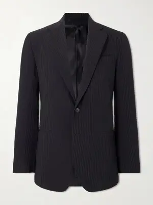 J. MUESER Seersucker Virgin Wool Suit Jacket