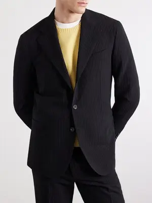 J. MUESER Seersucker Virgin Wool Suit Jacket
