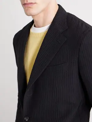 J. MUESER Seersucker Virgin Wool Suit Jacket