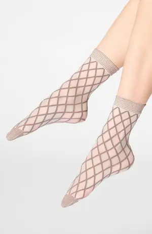 Oroblu Assorted 2-pack Sheer Crew Socks - Chocolate