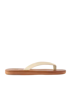 ANCIENT GREEK SANDALS Saionara Leather Flip Flops - Neutrals