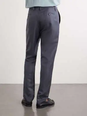 Canali Straight-leg Wool And Linen-blend Twill Suit Trousers