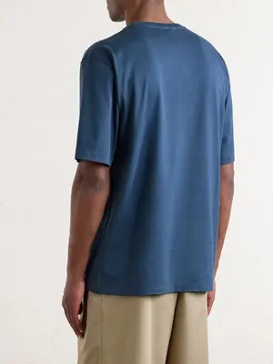 Auralee Luster Cotton-jersey T-shirt - Blue
