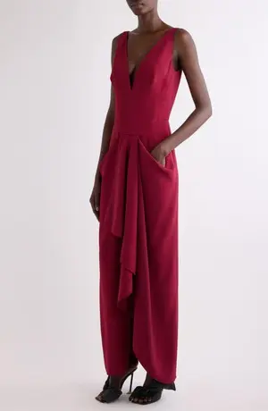 Givenchy Waterfall Stretch Crepe Cady Gown