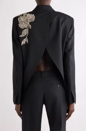 Givenchy Sequin Embellished Wool & Mohair Jacket