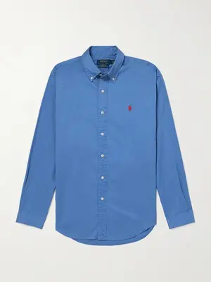 Polo Ralph Lauren Logo-embroidered Cotton Shirt - Blue