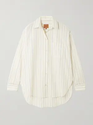 JAMIE HALLER Essential Striped Cotton-Poplin Shirt